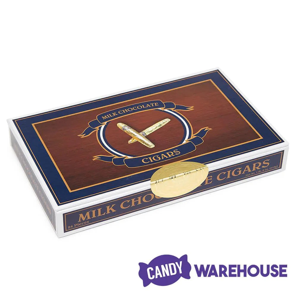 Madelaine Green Foiled Milk Chocolate Cigars: 24-Piece Box | Candy ...