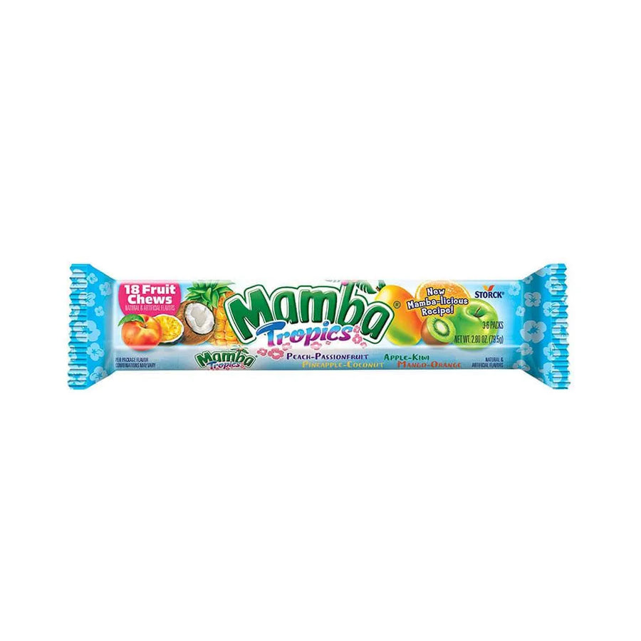 Mamba Fruit Chews Candy Bars - Tropics : 24-Piece Box | Candy Warehouse