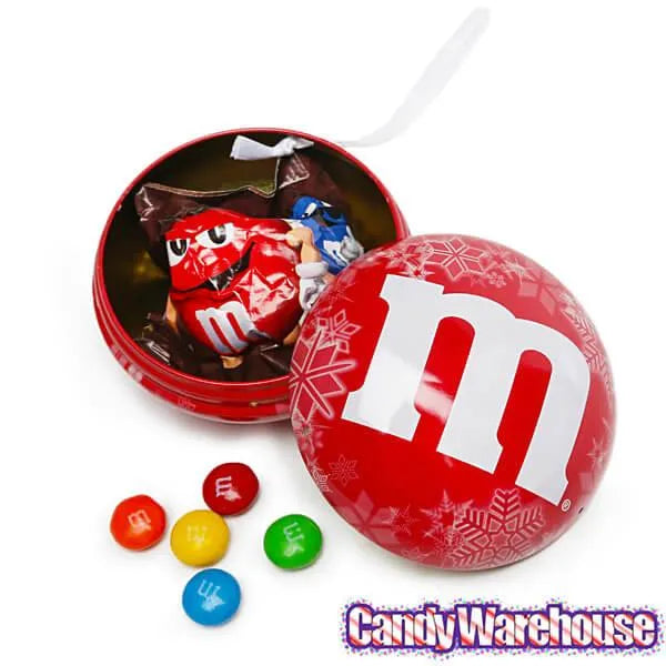 M&M's Candy Filled Tin Christmas Ornaments: 12-Piece Display – Candy ...