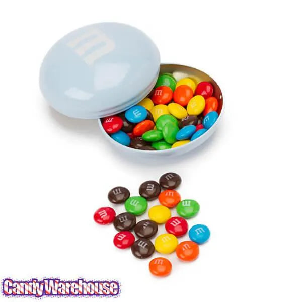 M&M's Filled Pastel Candy Tins: 12-Piece Box | Candy Warehouse