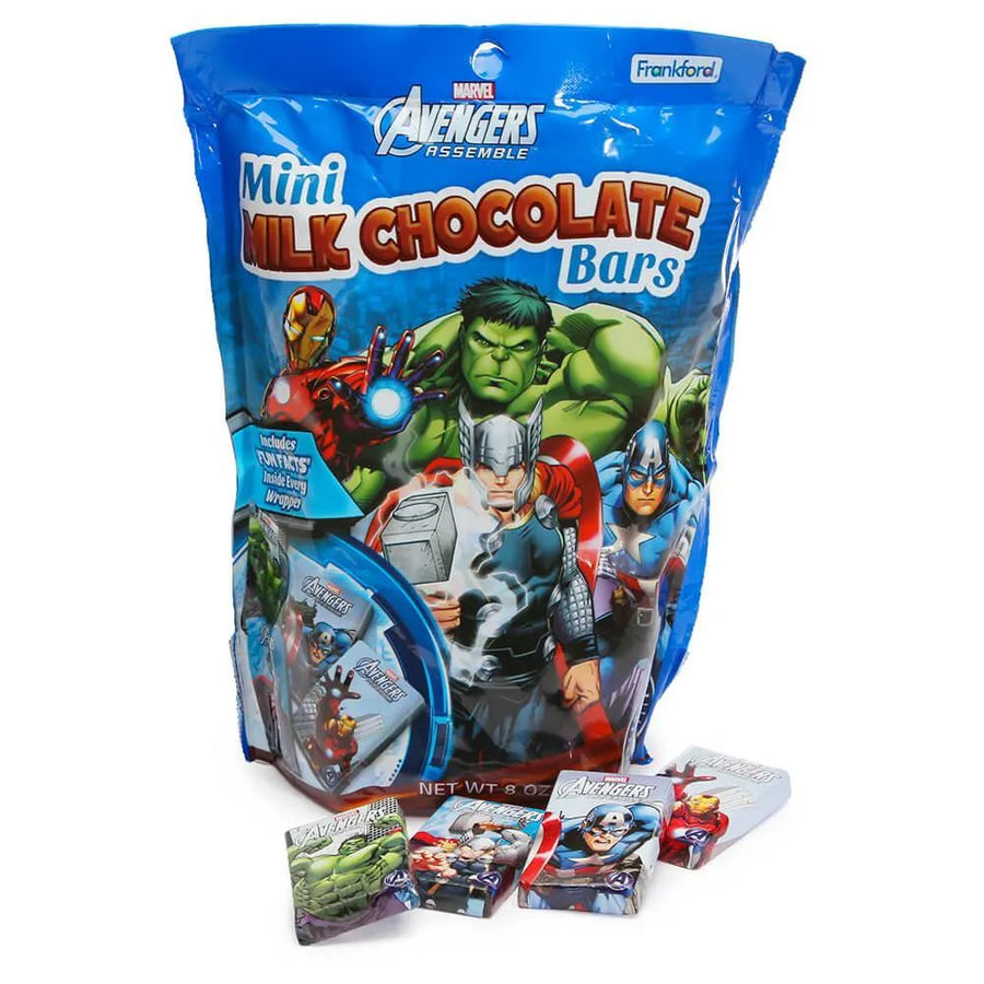 Marvel Avengers Mini Milk Chocolate Bars: 15-Piece Bag | Candy Warehouse