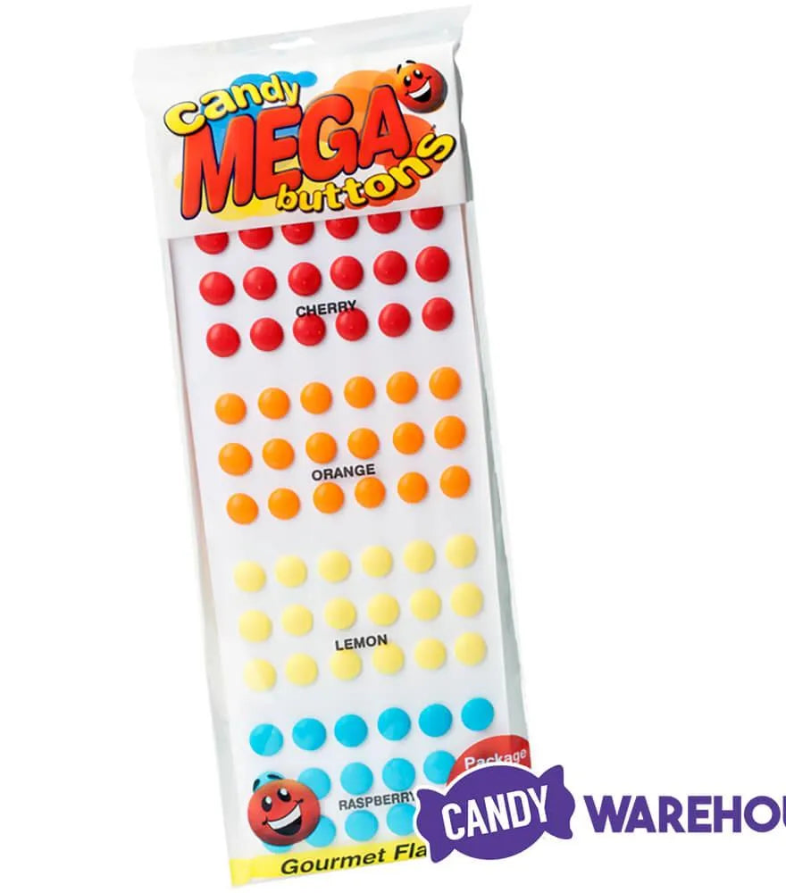 Mega Candy Buttons Sheets: 24-Piece Case – Candy Warehouse