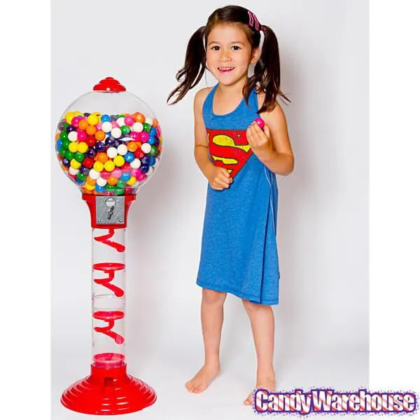 Metal 3-Foot Spiral Gumball Machine with Gumballs | Candy Warehouse
