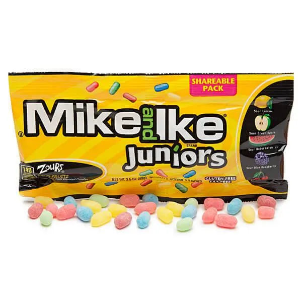 Mike and Ike Juniors Zours Candy 3.5-Ounce Packs: 18-Piece Box – Candy ...