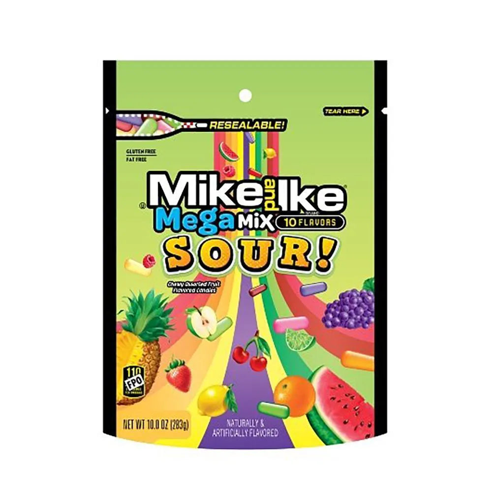 Mike and Ike Mega Mix Sours 10-Ounce Bag – Candy Warehouse