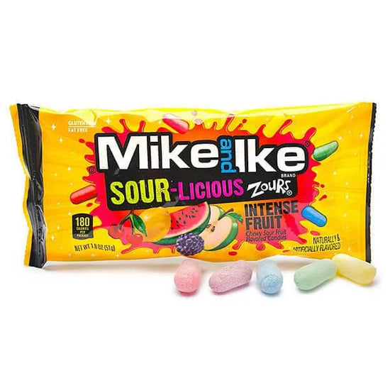 Mike and Ike Zours Candy 1.8-Ounce Packs: 24-Piece Box | Candy Warehouse