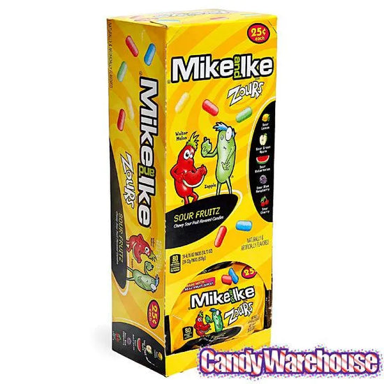 Mike and Ike Zours Candy Snack Size Packs: 24-Piece Box | Candy Warehouse