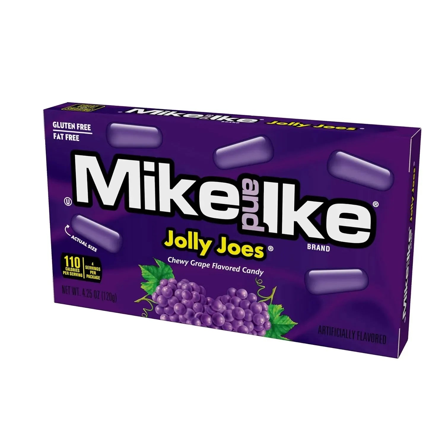 Mike and Ike Grape Jolly Joes Candy 4.25-Ounce Packs: 12-Piece Box ...