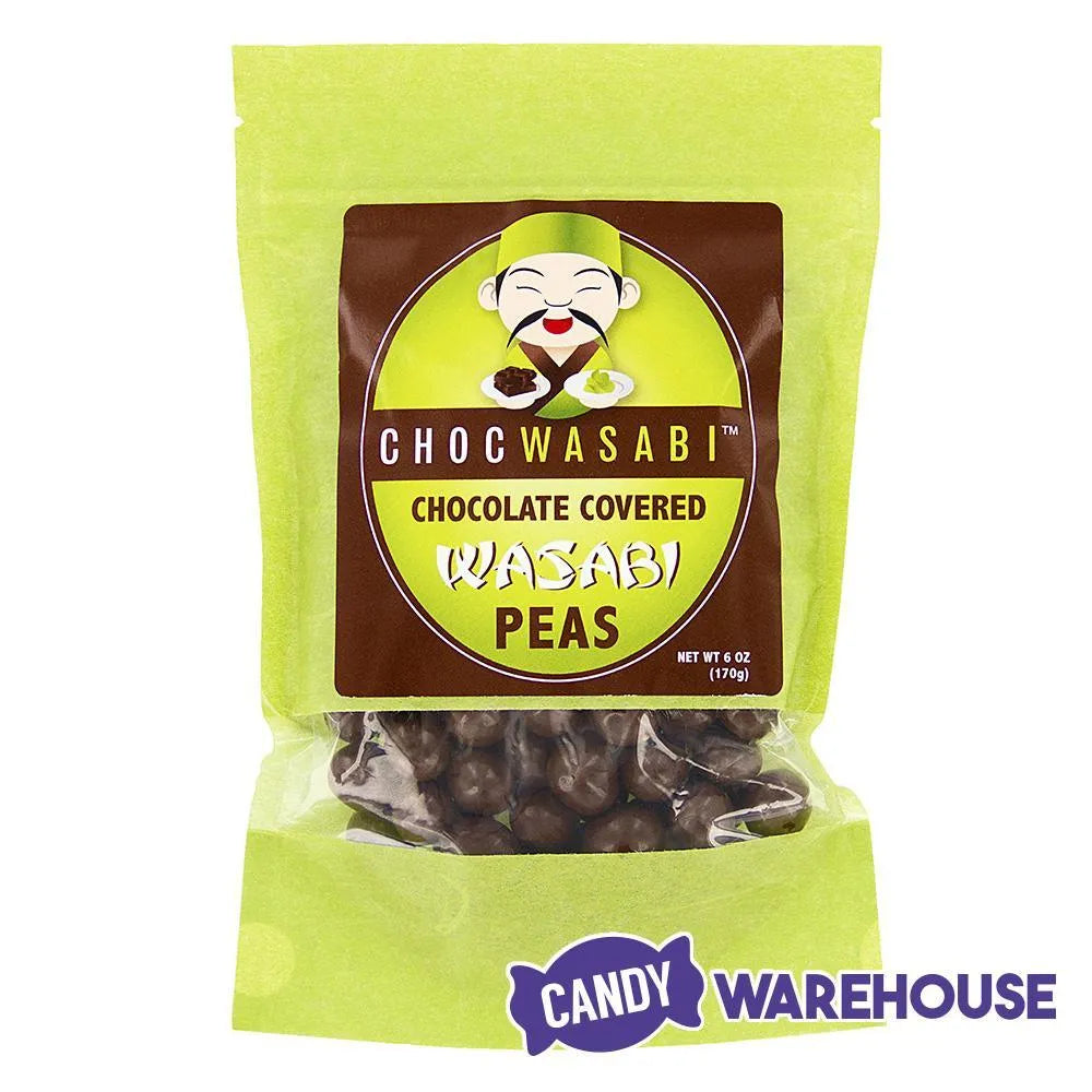 Milk Chocolate Covered Wasabi Peas: 6-Ounce Bag | Candy Warehouse