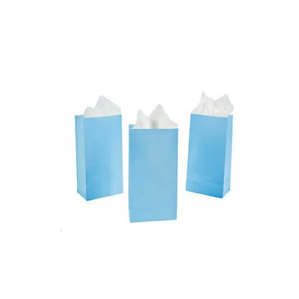 Mini Candy Treat Bags - Light Blue: 24-Piece Bag | Candy Warehouse