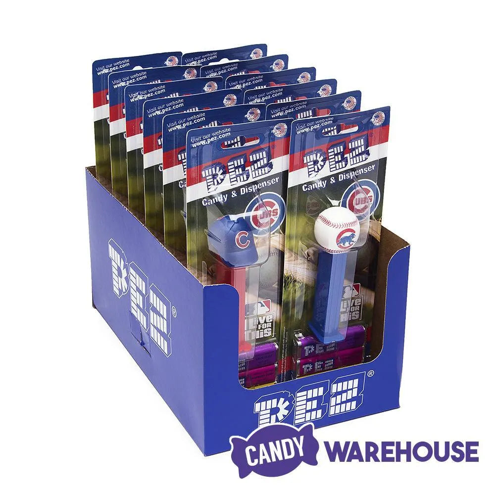 MLB Team Baseball PEZ Candy Packs - Chicago Cubs: 12-Piece Box | Candy ...