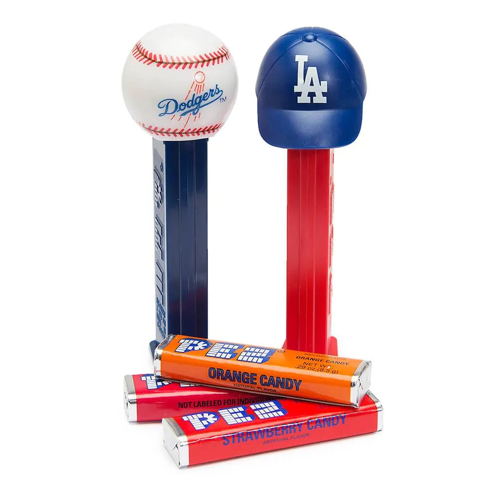 MLB Team Baseball PEZ Candy Packs - Los Angeles Dodgers: 12-Piece Box ...