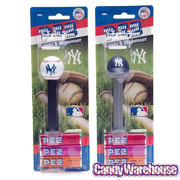 MLB Team Baseball PEZ Candy Packs - New York Yankees: 12-Piece Box ...