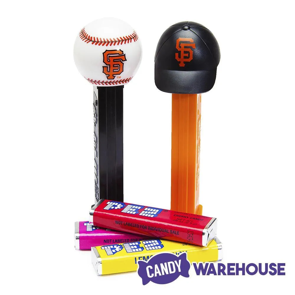 MLB Team Baseball PEZ Candy Packs - San Francisco Giants: 12-Piece Box ...