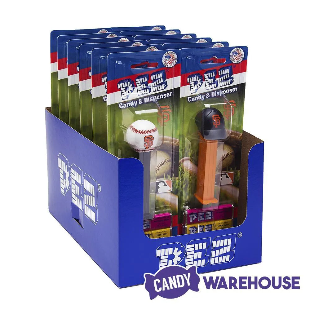 MLB Team Baseball PEZ Candy Packs - San Francisco Giants: 12-Piece Box ...