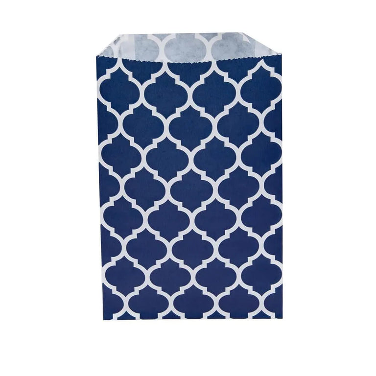 Navy Blue Casablanca Pattern Candy Bags: 25-Piece Pack – Candy Warehouse