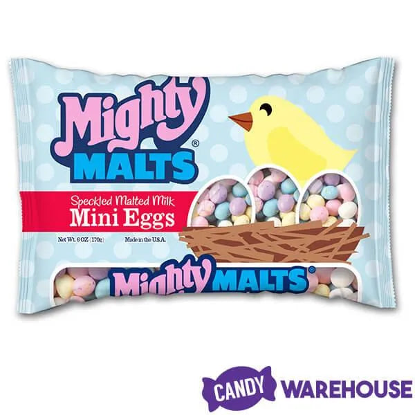 Necco Mighty Malts Speckled Malted Milk Eggs - Mini: 6-Ounce Bag ...