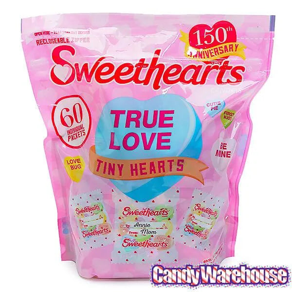 Necco Sweethearts Tiny Conversation Candy Hearts Packets - Modern Flav ...