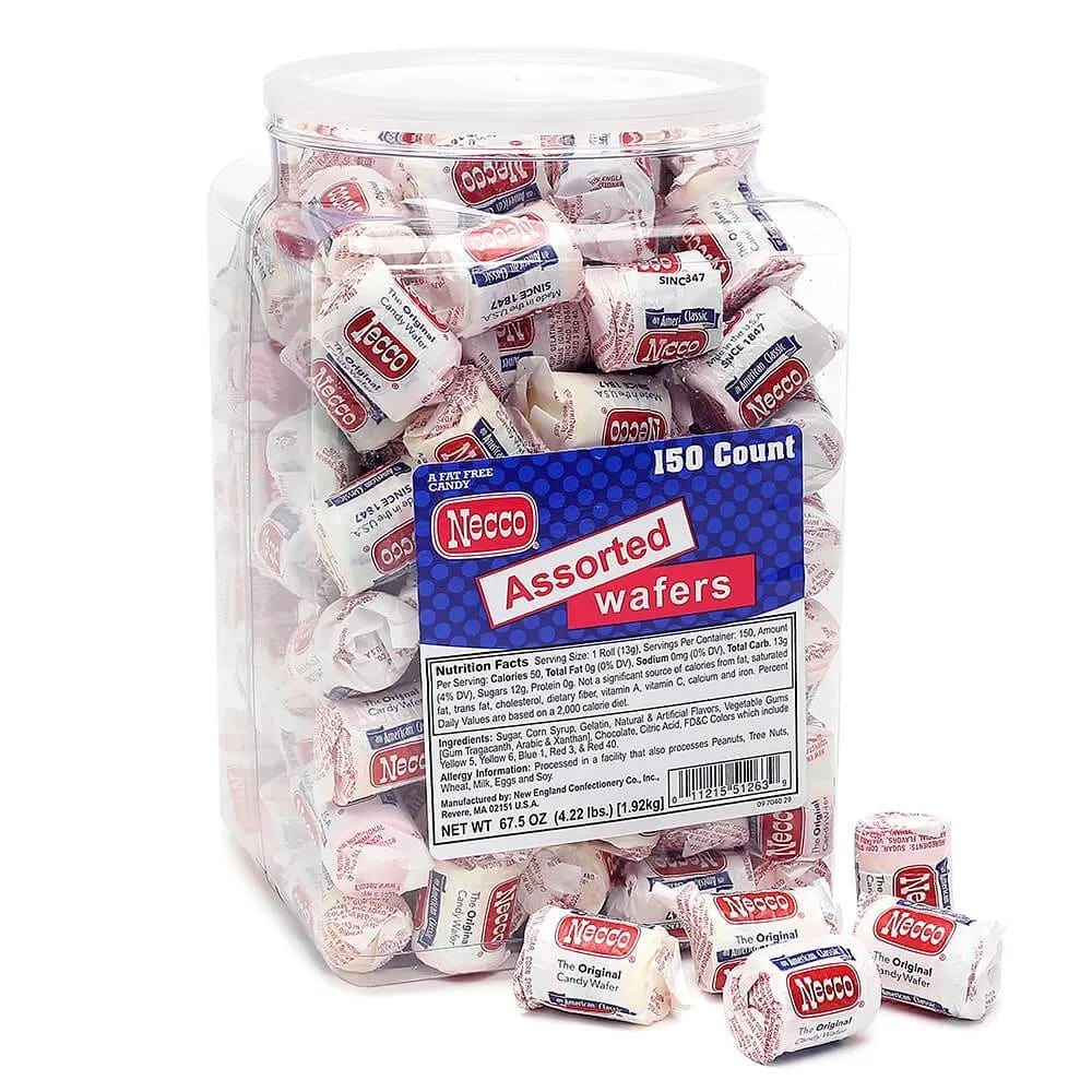 Necco Wafers Candy Mini Rolls - Original: 150-Piece Tub – Candy Warehouse
