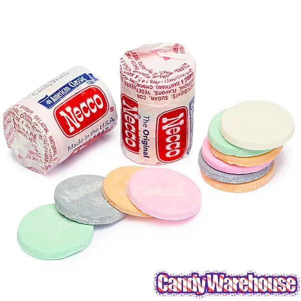 Necco Wafers Candy Mini Rolls - Original: 150-Piece Tub | Candy Warehouse