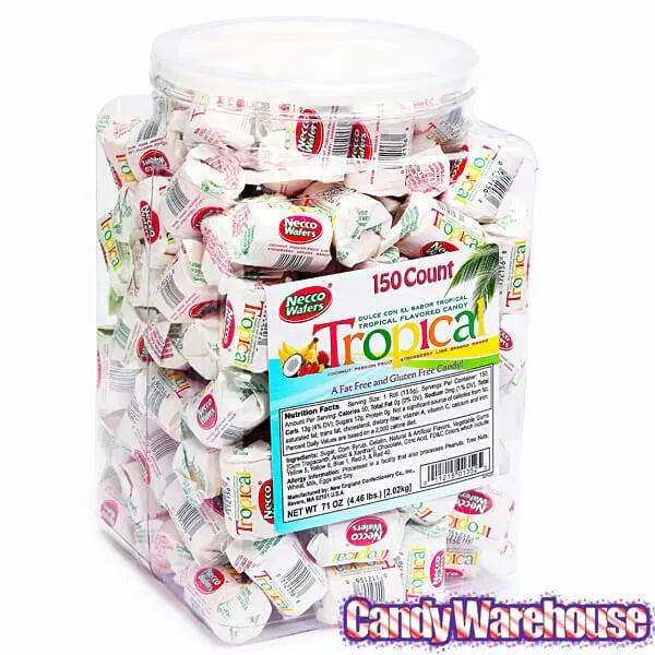 Necco Wafers Candy Mini Rolls - Tropical: 150-Piece Tub | Candy Warehouse