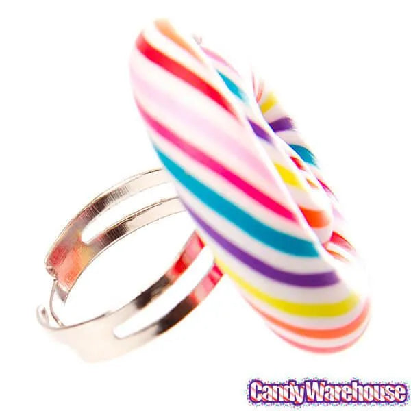 Neon Swirl Candy Adjustable Ring | Candy Warehouse
