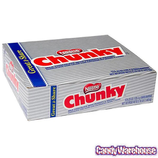 Nestle Chunky Giant Size Candy Bars: 12-Piece Box | Candy Warehouse