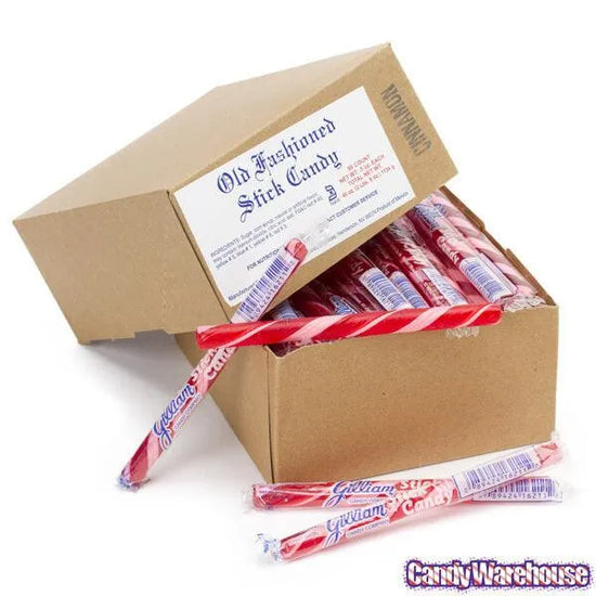 Old Fashioned Hard Candy Sticks - Cinnamon: 80-Piece Box | Candy Warehouse