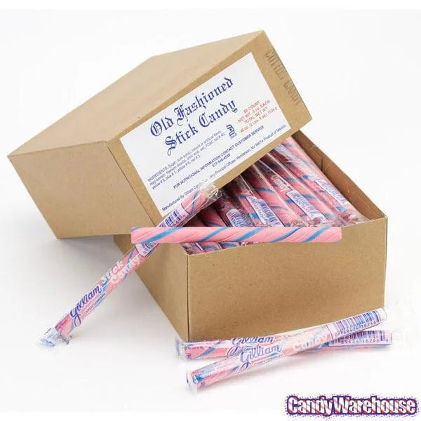 Old Fashioned Hard Candy Sticks - Cotton Candy: 80-Piece Box | Candy ...