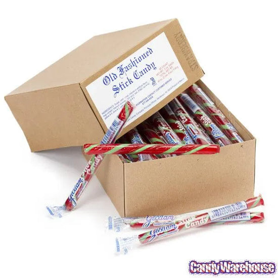 Old Fashioned Hard Candy Sticks - Strawberry: 80-Piece Box | Candy ...