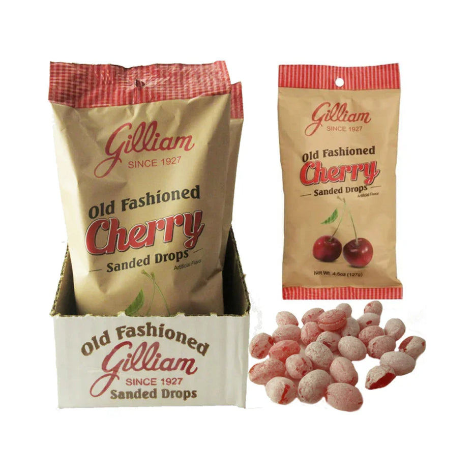 Old Fashioned Cherry Sanded Drops 12-Piece Case | Candy Warehouse ...