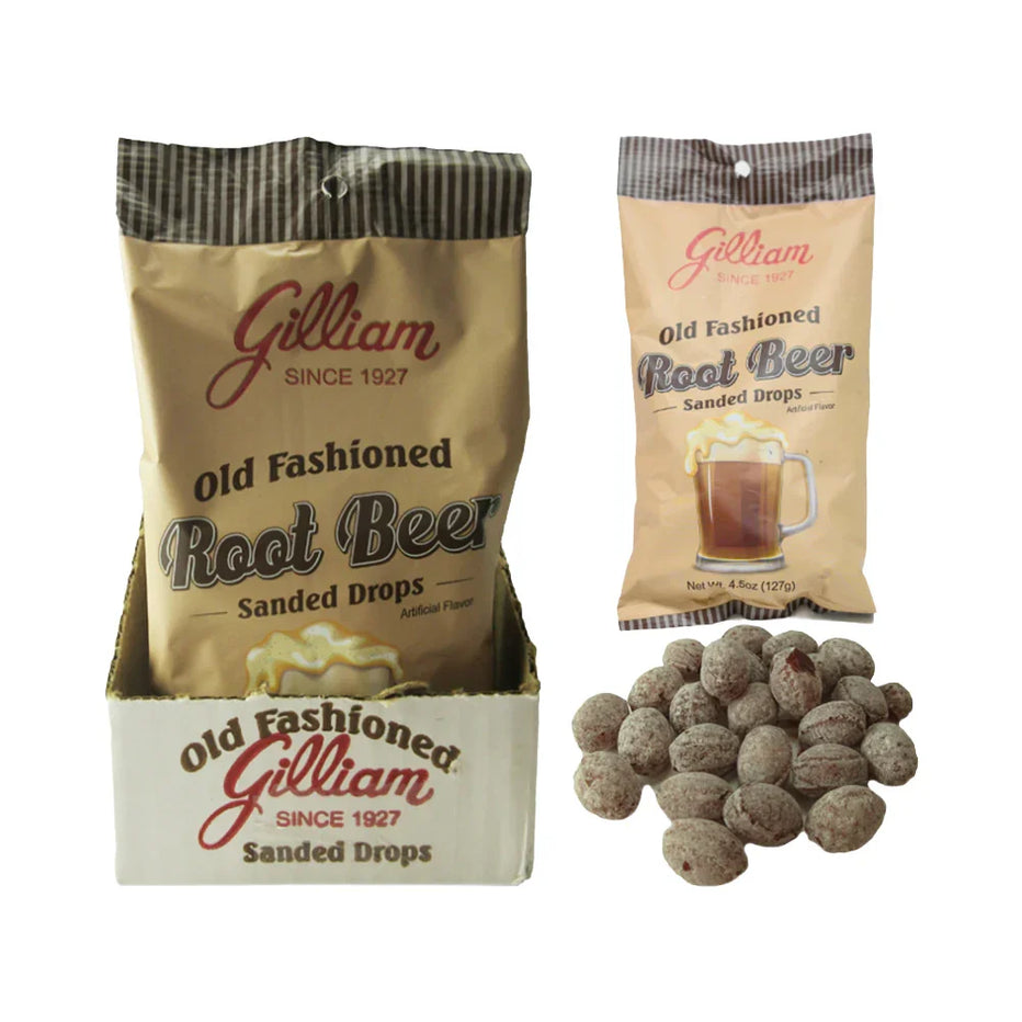 Old Fashioned Root Beer Sanded Drops 12-Pack Case | Candy Warehouse ...