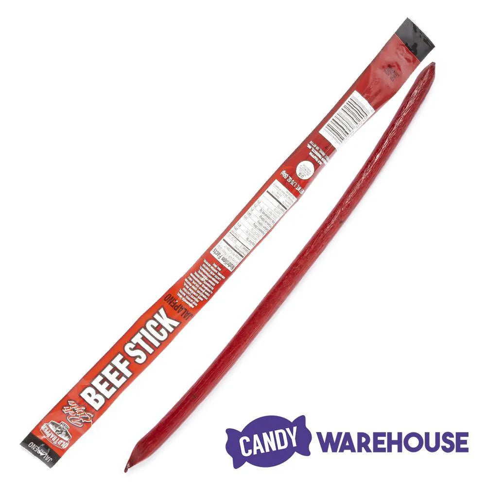 Old Trapper Jalapeno Wrapped Deli Style Beef Sausage Sticks: 26-Piece ...