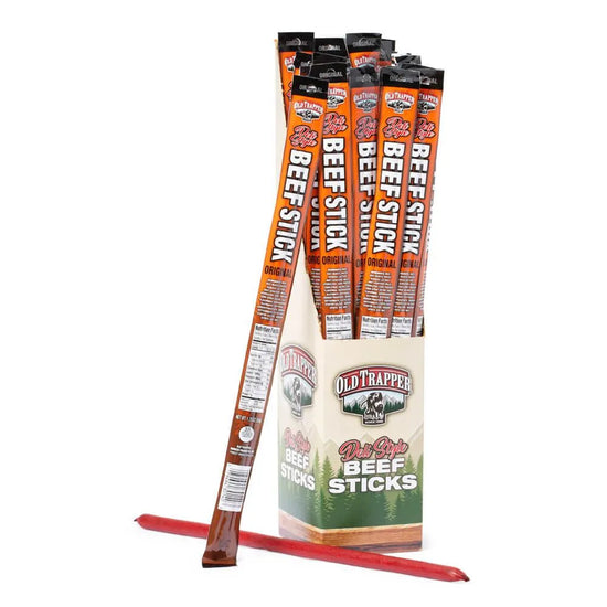 Old Trapper Original Wrapped Deli Style Sausage Sticks: 26-Piece Box ...