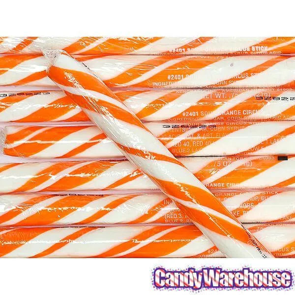Orange Hard Candy Sticks: 100-Piece Box | Candy Warehouse