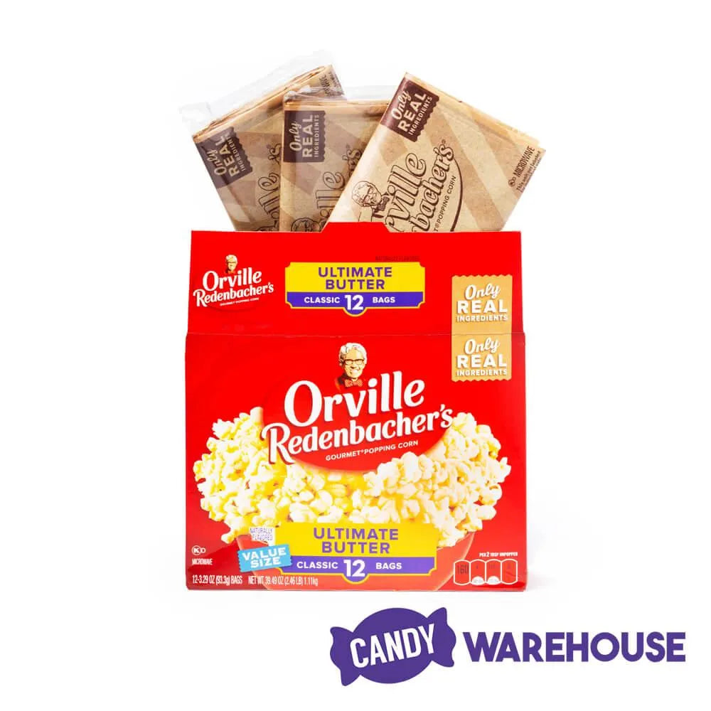 Orville Redenbacher's Ultimate Butter Popcorn: 12-Piece Box | Candy ...