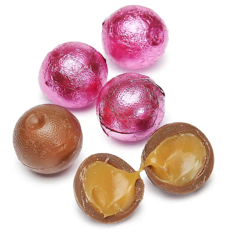 Palmer Foiled Caramel Filled Chocolate Candy Balls - Hot Pink: 5LB Bag ...