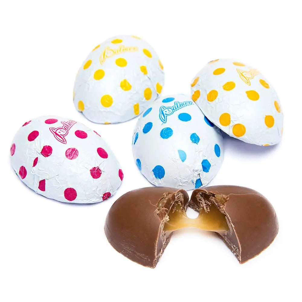 Palmer Foiled Chocolate Polka Dot Easter Eggs: 4LB Bag | Candy Warehouse