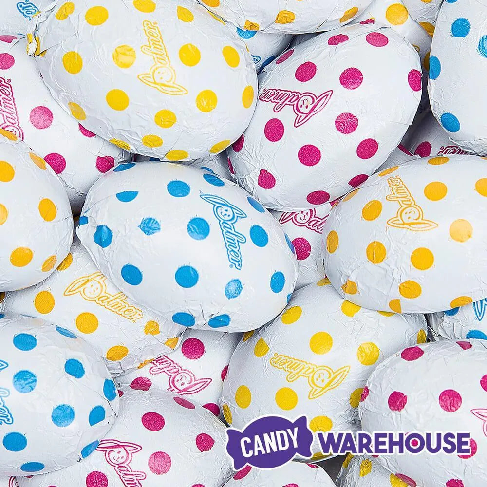 Palmer Foiled Chocolate Polka Dot Easter Eggs: 4LB Bag | Candy Warehouse
