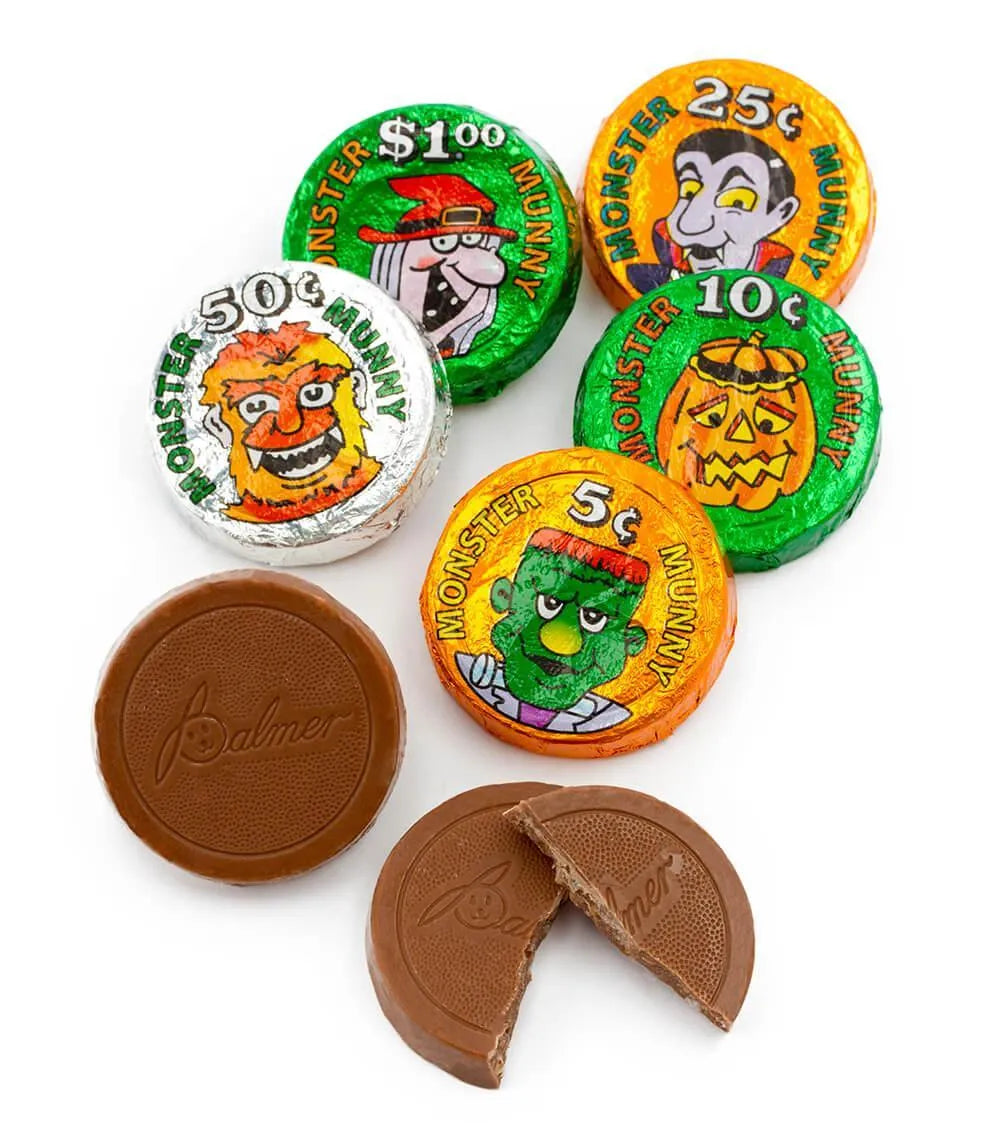 Palmer Monster Munny Foiled Chocolate Crisp Candy Coins: 4LB Bag ...