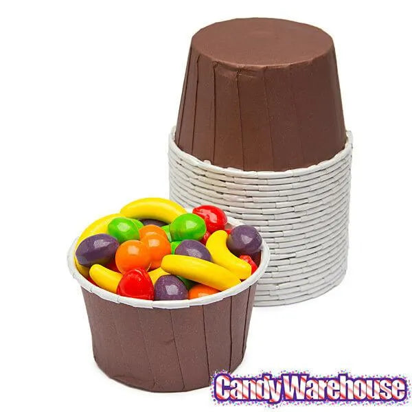 Paper 4-Ounce Candy Cups - Brown: 25-Piece Pack – Candy Warehouse
