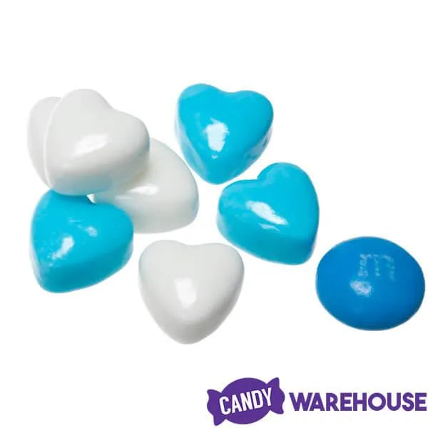 Pastel Blue & White Candy Hearts: 10-Ounce Bag – Candy Warehouse