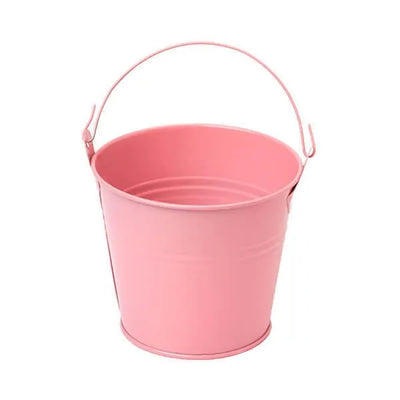 Pastel Pink Tinplate Pails with Handles: 12-Piece Set – Candy Warehouse