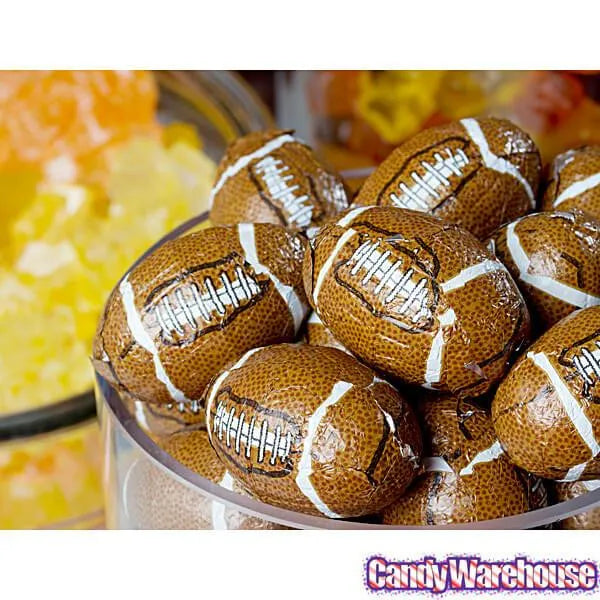Peanut Butter Filled Chocolate Footballs in Mesh Bags: 18-Piece Box ...
