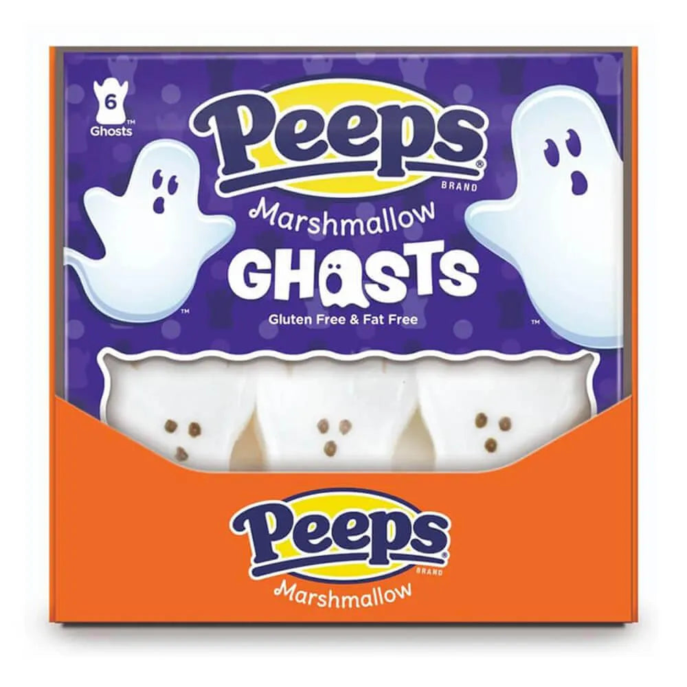 Peeps Marshmallow Halloween Candy Packs - Ghosts: 12-Piece Case | Candy ...