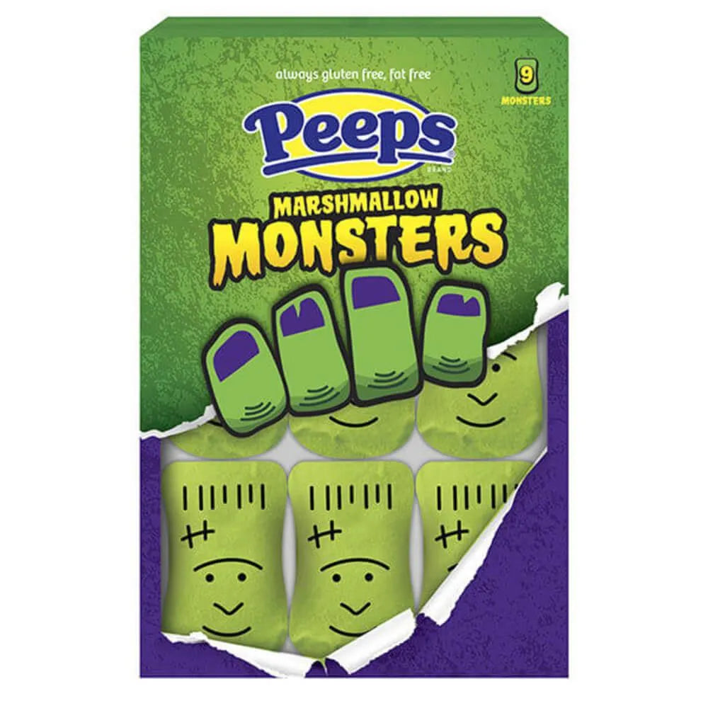 Peeps Marshmallow Halloween Candy Packs - Monsters: 12-Piece Case ...