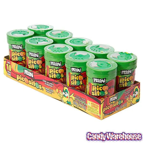 Pelon Pico Sitos Candy Powder Dispensers: 10-Piece Tray | Candy Warehouse