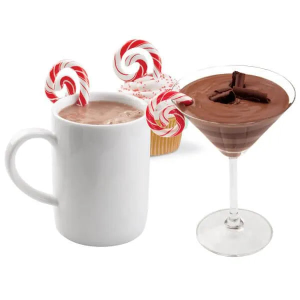 Peppermint Candy Garnish Curls: 6-Piece Set | Candy Warehouse