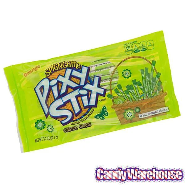 Pixy Stix Easter Grass Candy Powder Straws: 35-Piece Bag | Candy Warehouse
