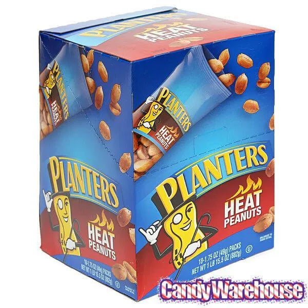 Planters Spicy Heat Peanuts 1.75-Ounce Bags: 18-Piece Box | Candy Warehouse